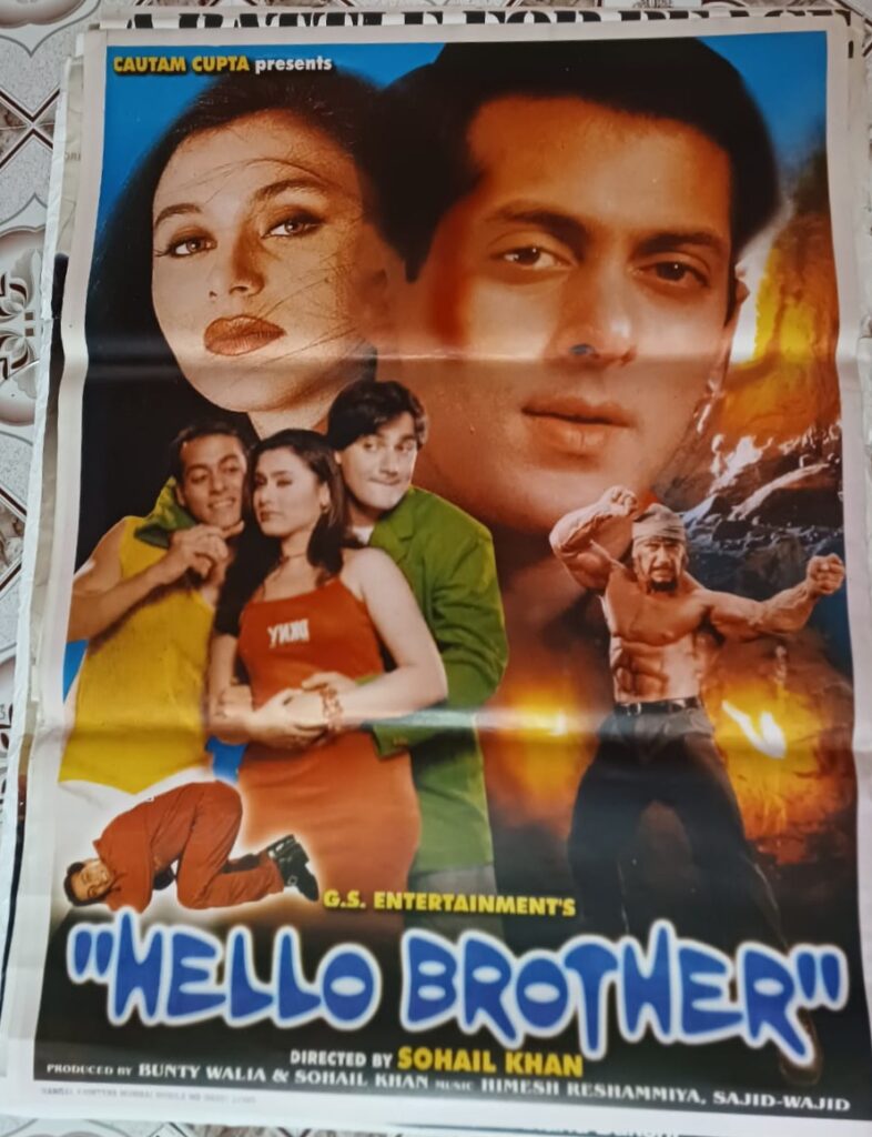 HELLO BROTHER BOLLYWOOD MOVIE POSTER | Bollywood Poster Studio