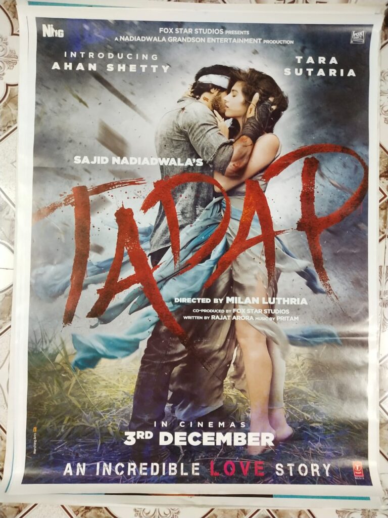 TADAP BOLLYWOOD MOVIE POSTER | Bollywood Poster Studio